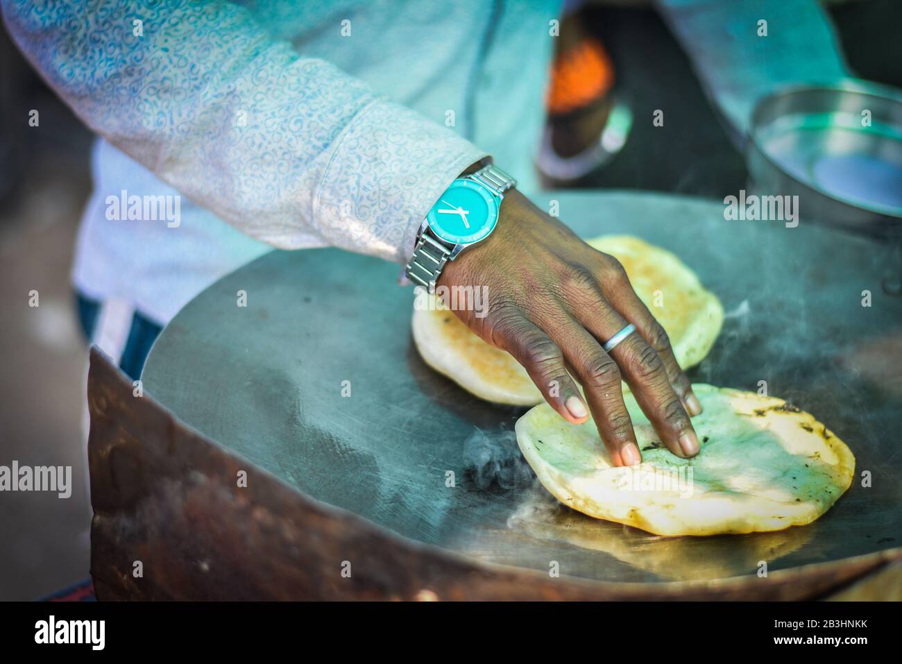 Indian man cooking, white background hi-res stock photography and ...