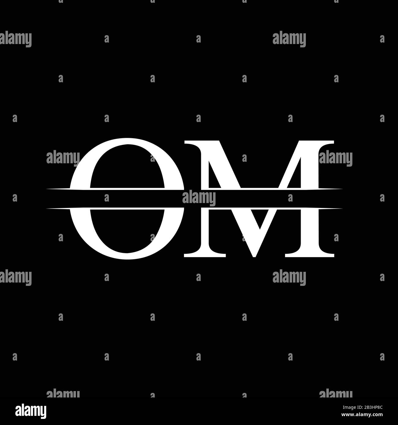 Initial Monogram Letter OM Logo Design Vector Template. OM Letter Logo ...