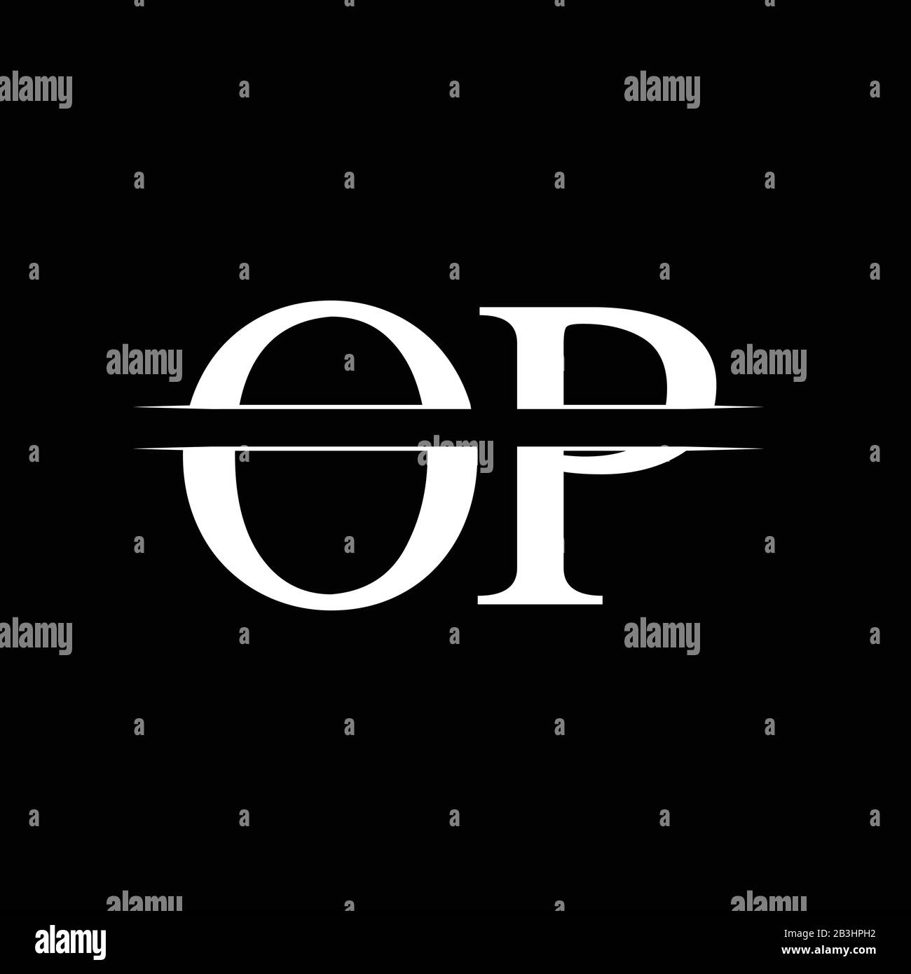 Initial Monogram Letter OP Logo Design Vector Template. OP Letter Logo ...