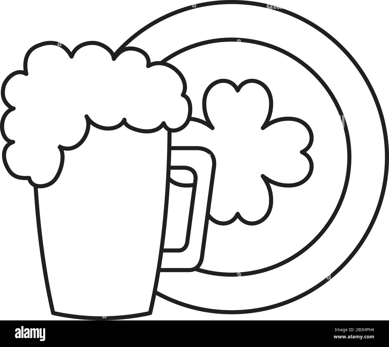 coin with clover and jar beer Stock Vector Image & Art - Alamy