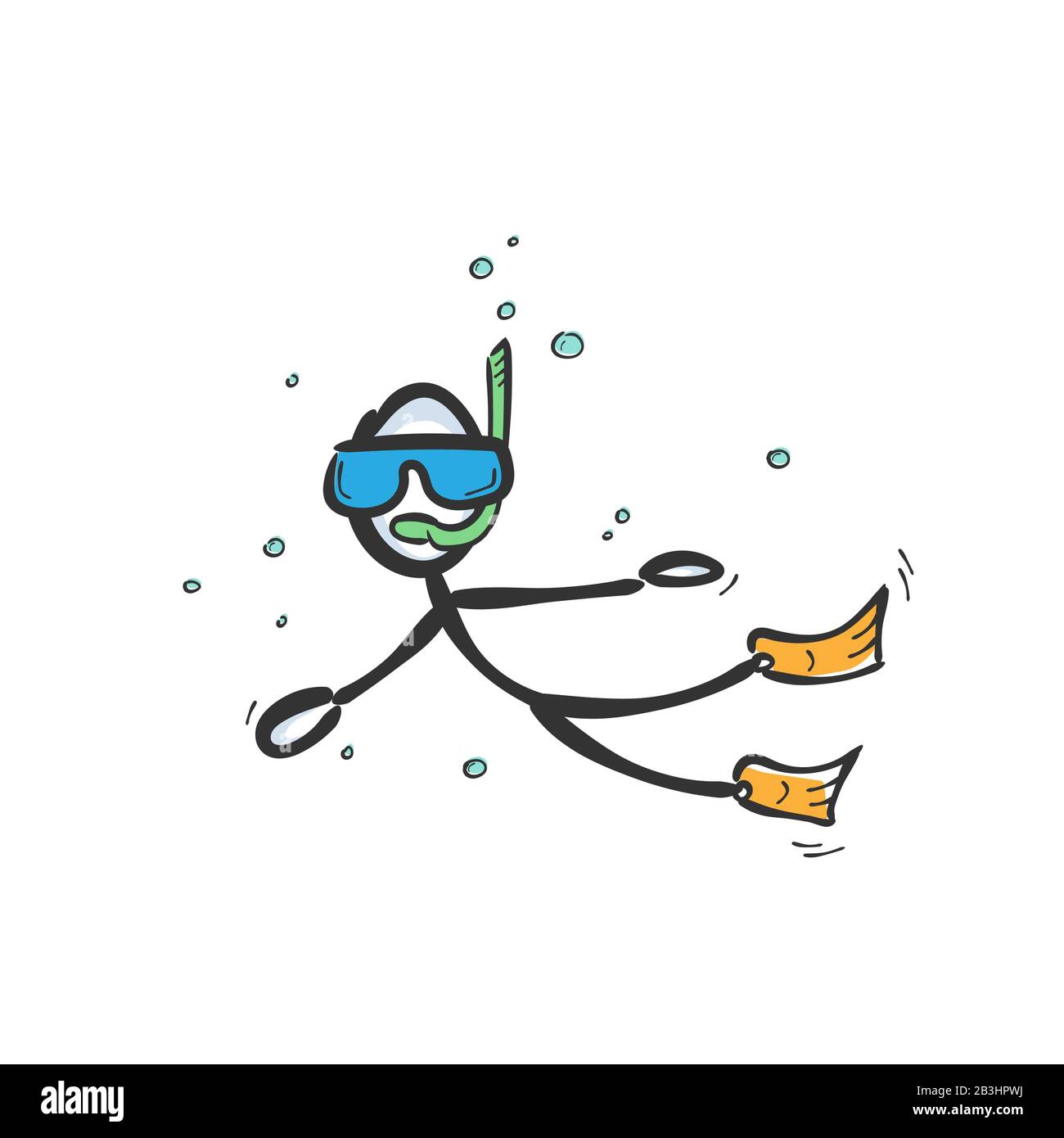 Stick Figure Diver