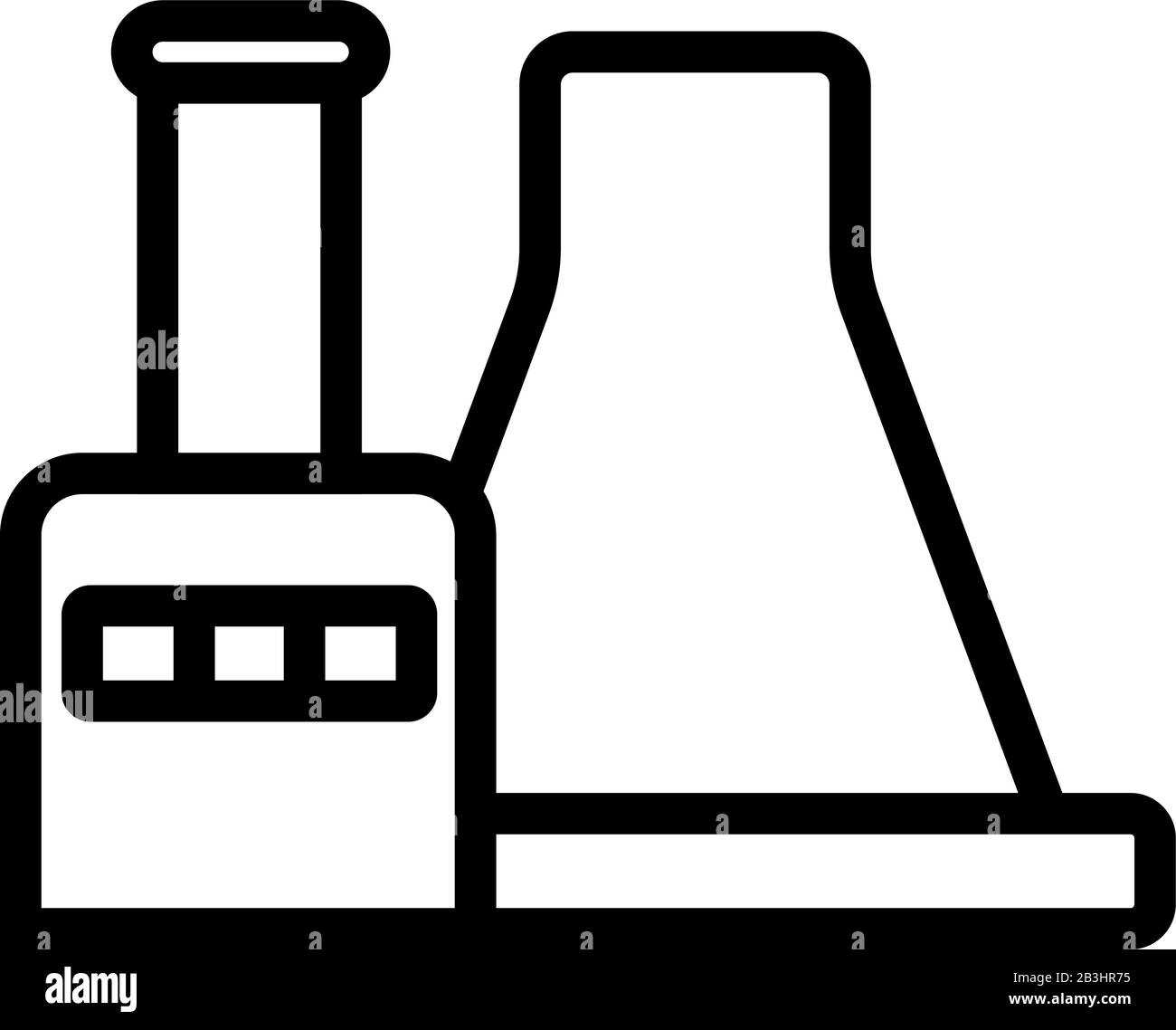 Factory icon vector. Isolated contour symbol illustration Stock Vector ...
