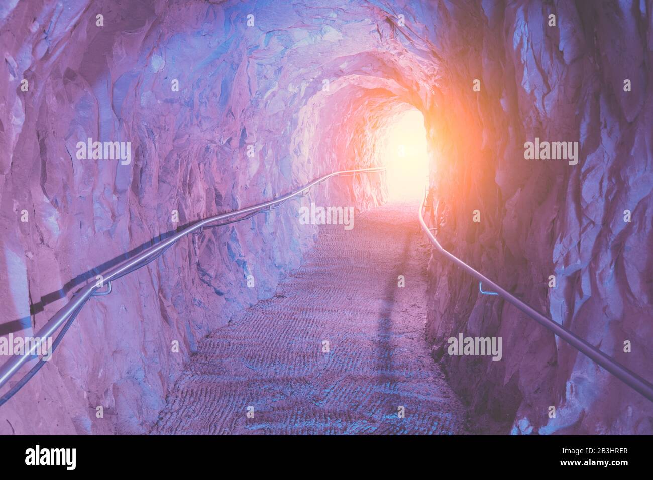 Tunnel in the rock. Rosh Hanikra Grottoes, Israel Stock Photo - Alamy