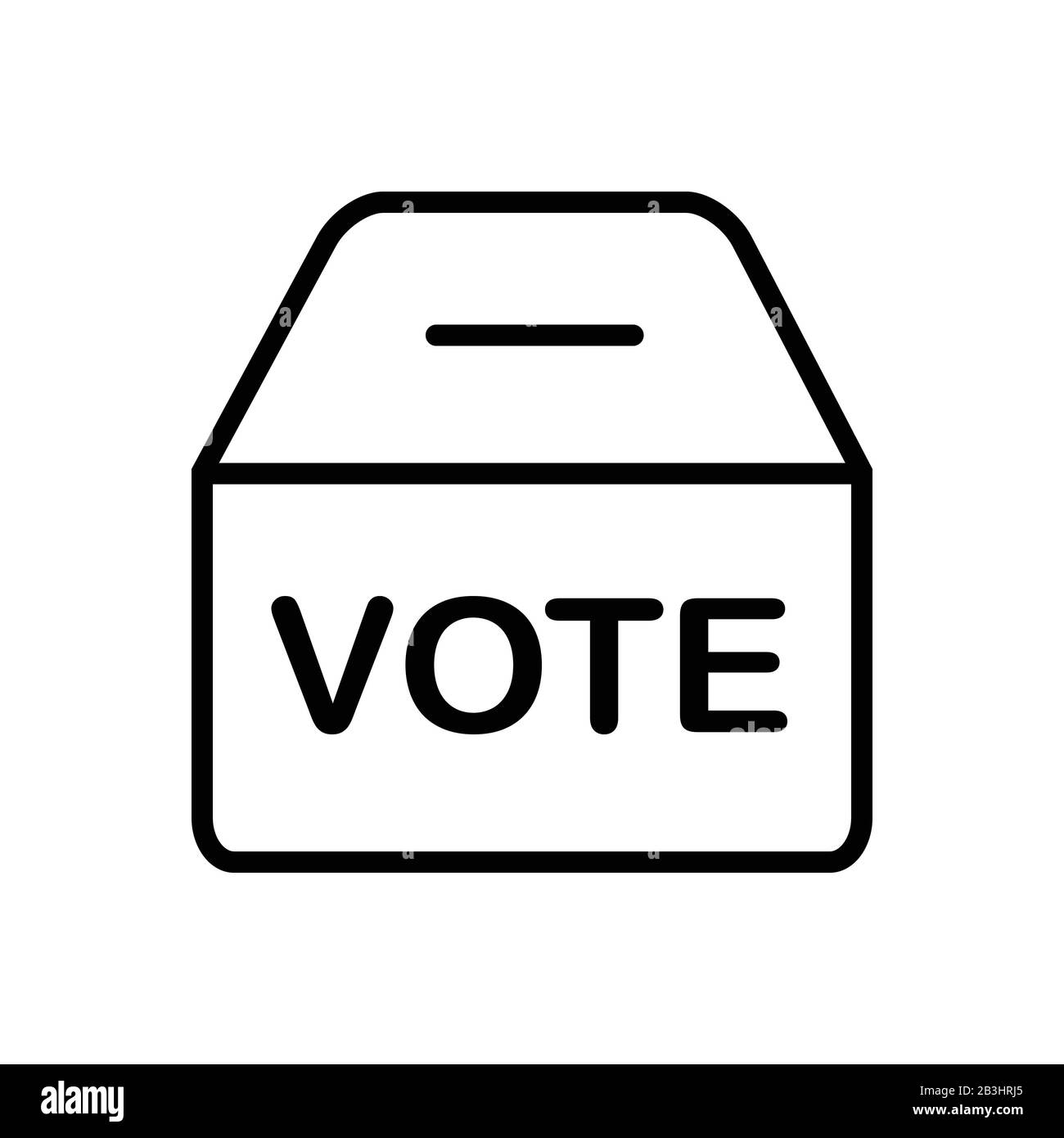 Ballot box icon Black and White Stock Photos & Images - Alamy