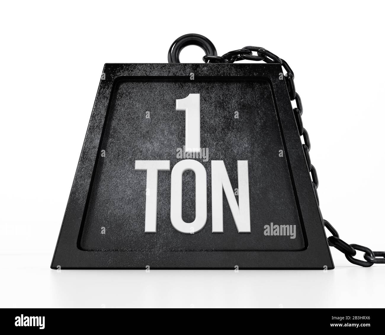 1 ton weight isolated on white background. 3D illustration Stock Photo ...