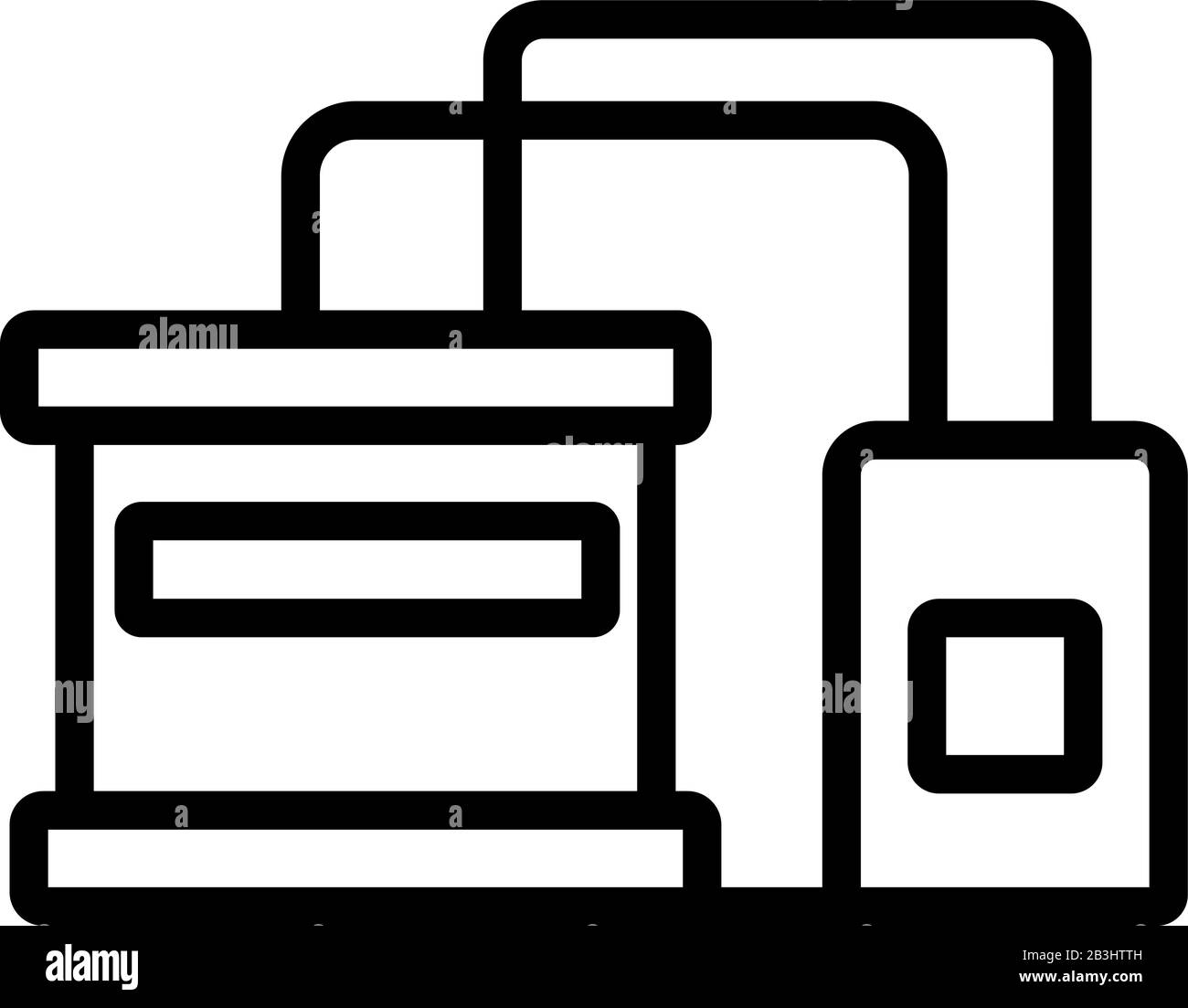 Factory icon vector. Isolated contour symbol illustration Stock Vector ...