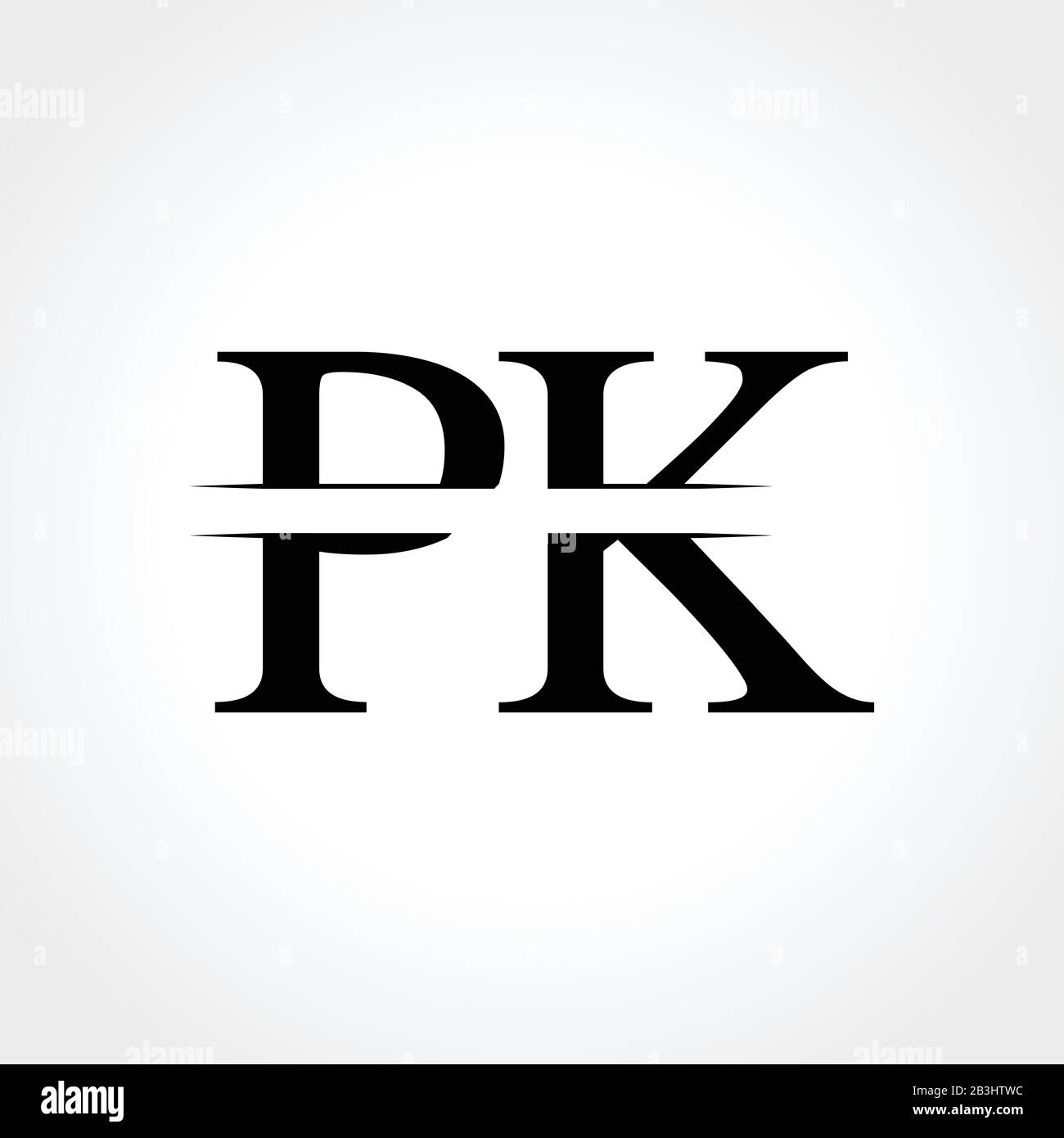 Initial Monogram Letter PK Logo Design Vector Template. Abstract PK ...