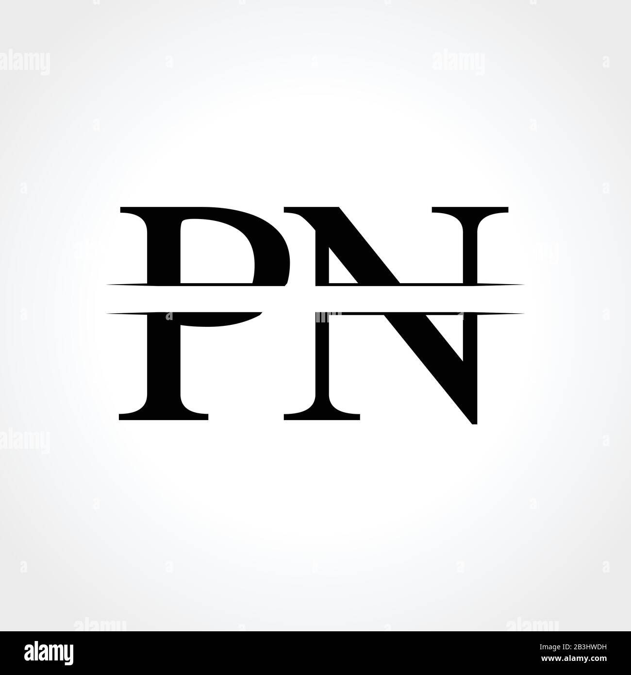 Initial Monogram Letter PN Logo Design Vector Template. Abstract PN Letter Logo Design Stock ...