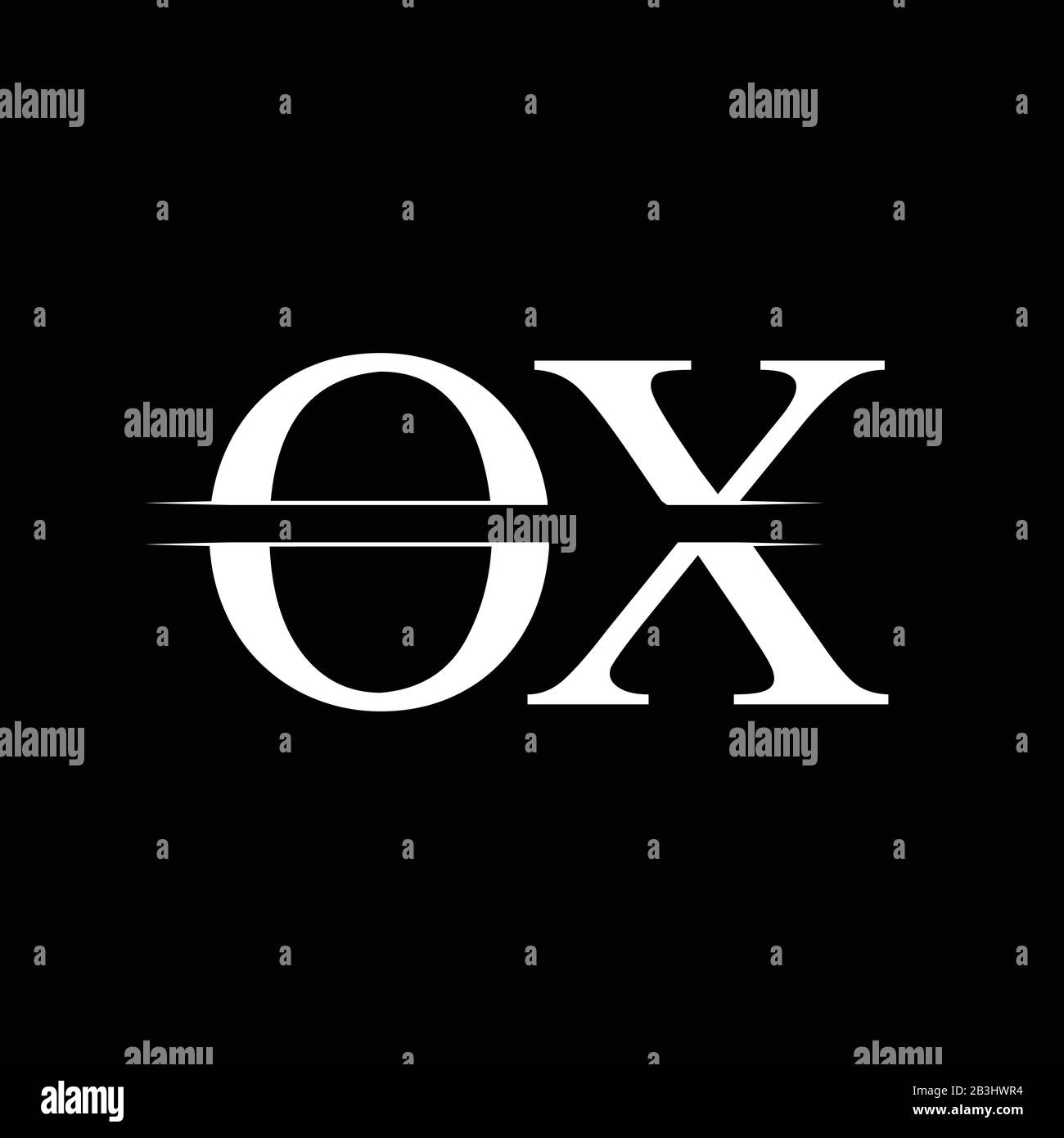 Initial Monogram Letter OX Logo Design Vector Template. OX Letter Logo ...