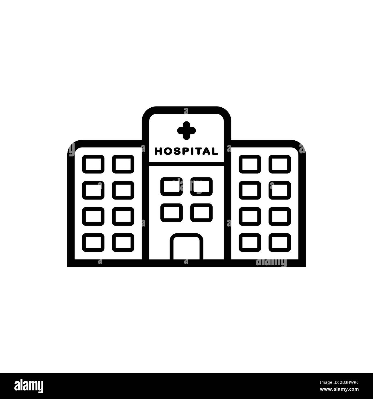 Hospital Building Black And White