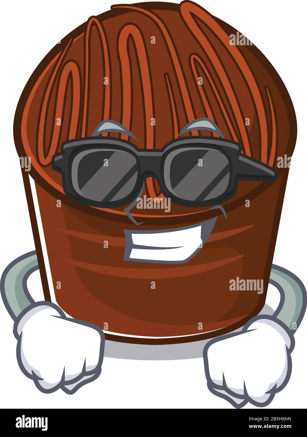 Super cool chocolate candy character wearing black glasses Stock Vector ...
