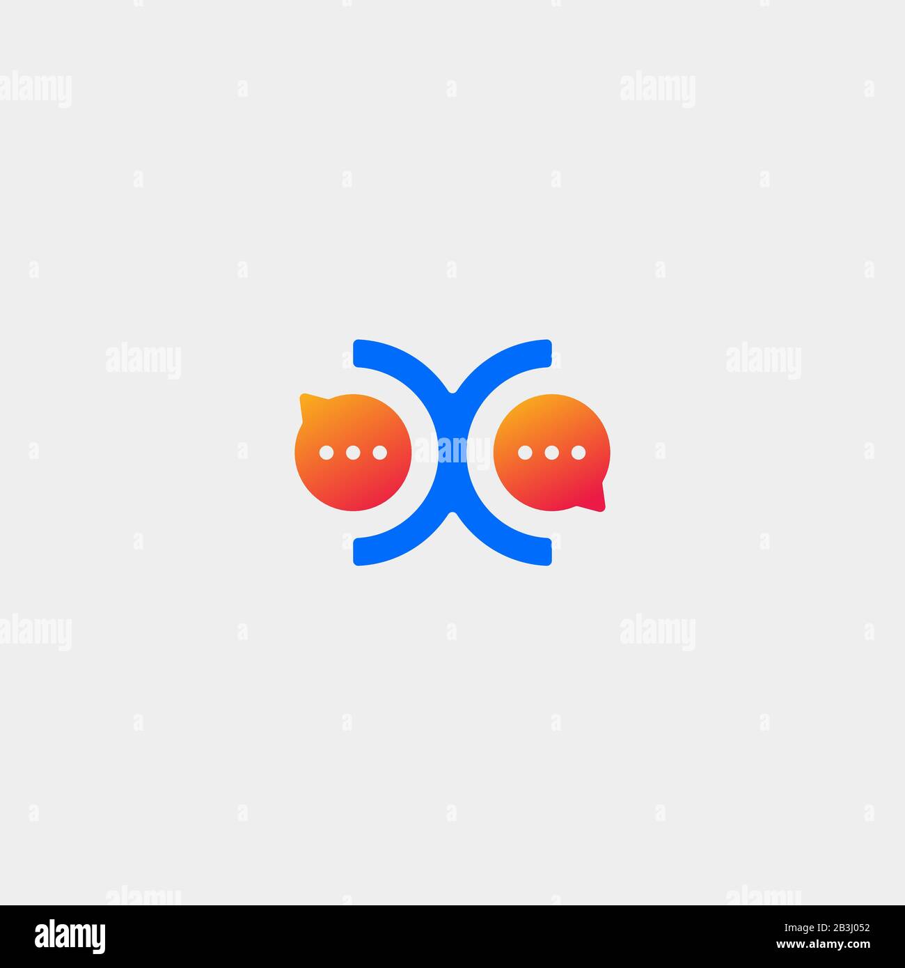 Letter X Chat Logo Design Template Vector Stock Vector Image & Art - Alamy