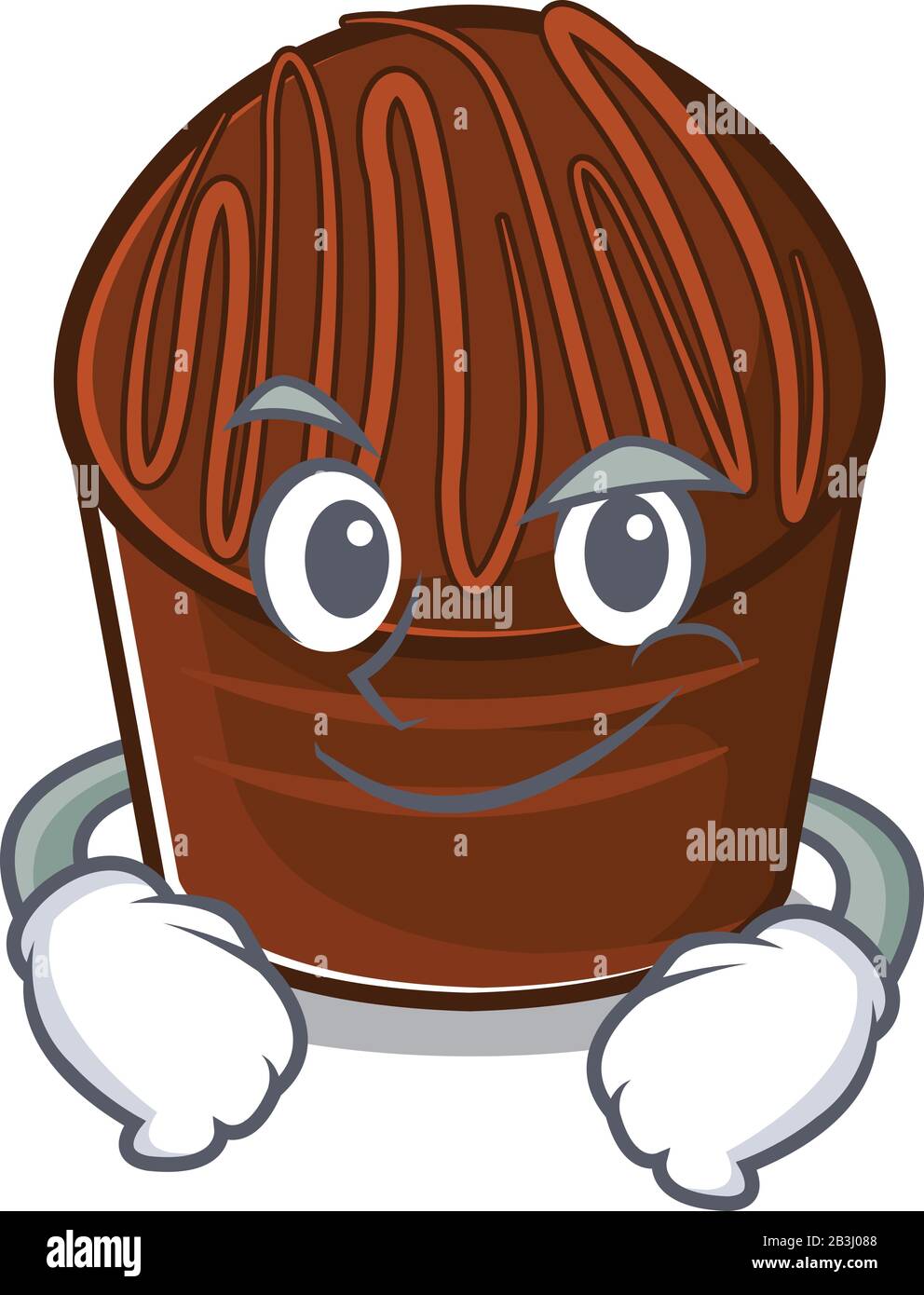 Cool chocolate candy mascot character with Smirking face Stock Vector ...