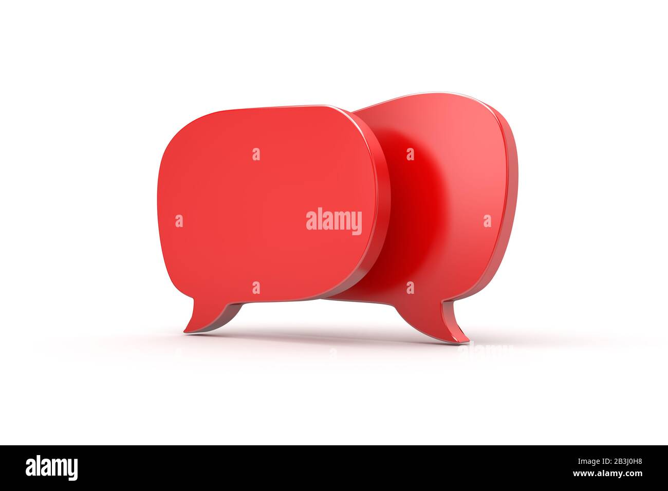 3d rendering of speech bubbles, communication concept, isolated on ...