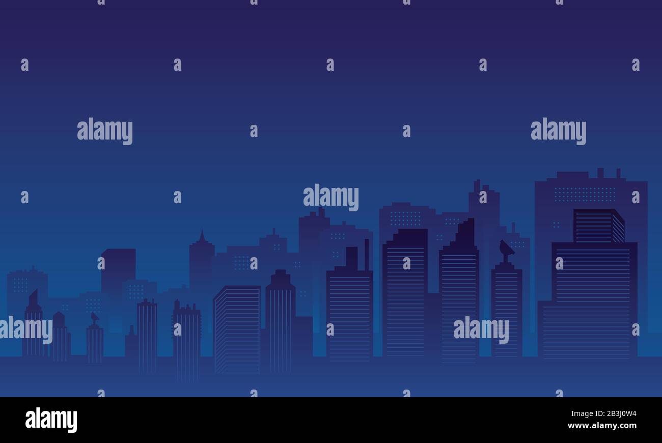 Panorama of the city with buildings skycraper Stock Vector Image & Art ...