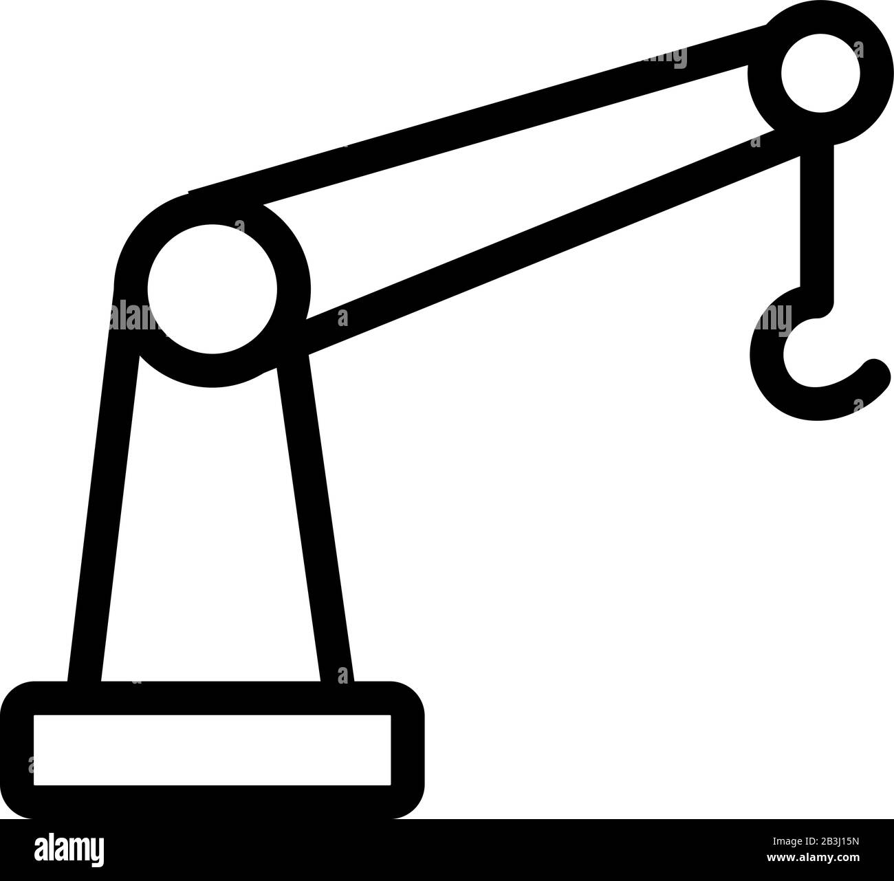 Crane construction icon vector. Isolated contour symbol illustration ...