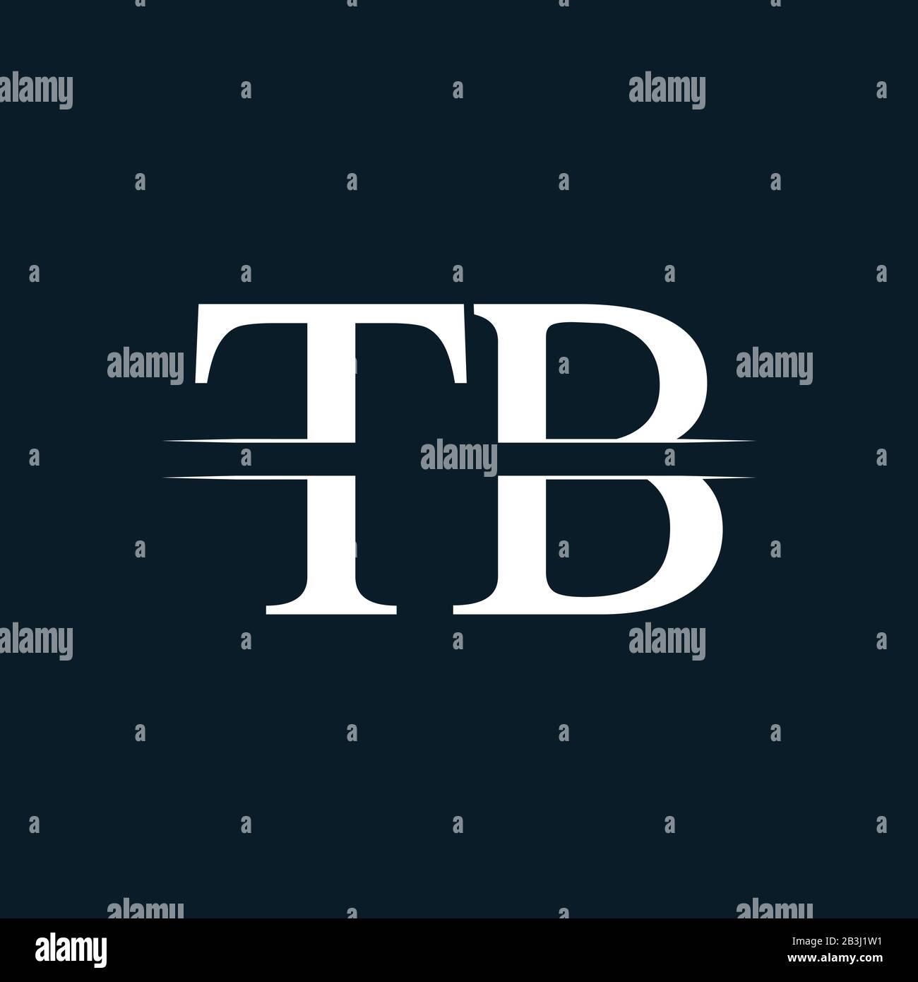 Initial Letter TB Logo Design Vector Template. Linked Typography TB ...