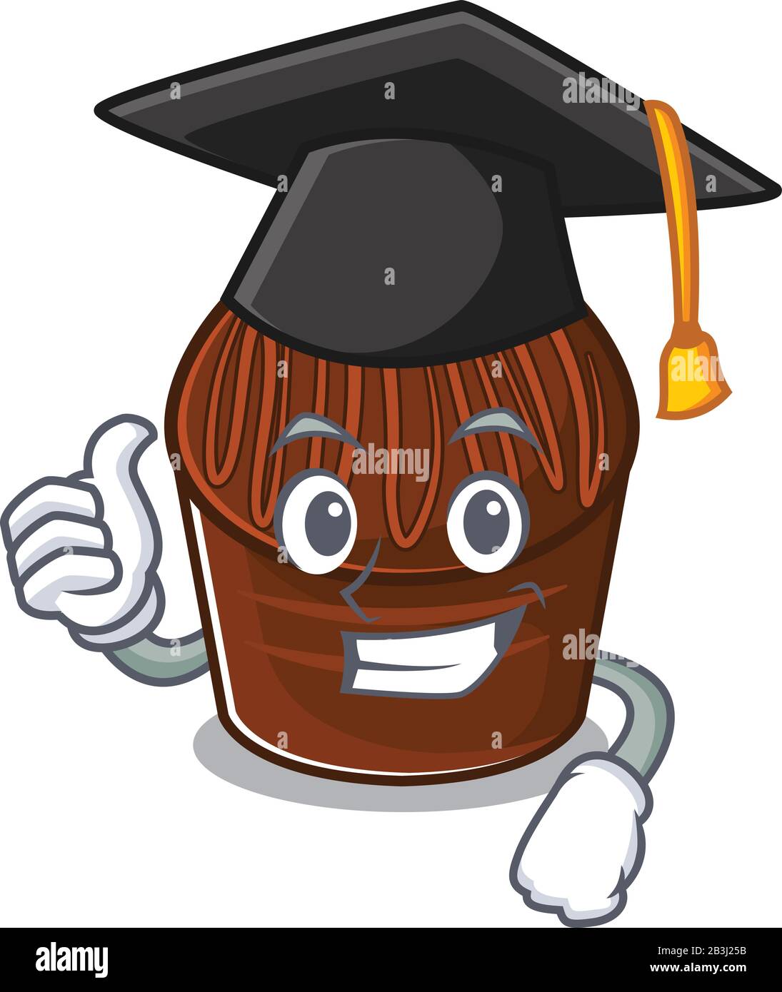 happy and proud of chocolate candy wearing a black Graduation hat Stock ...