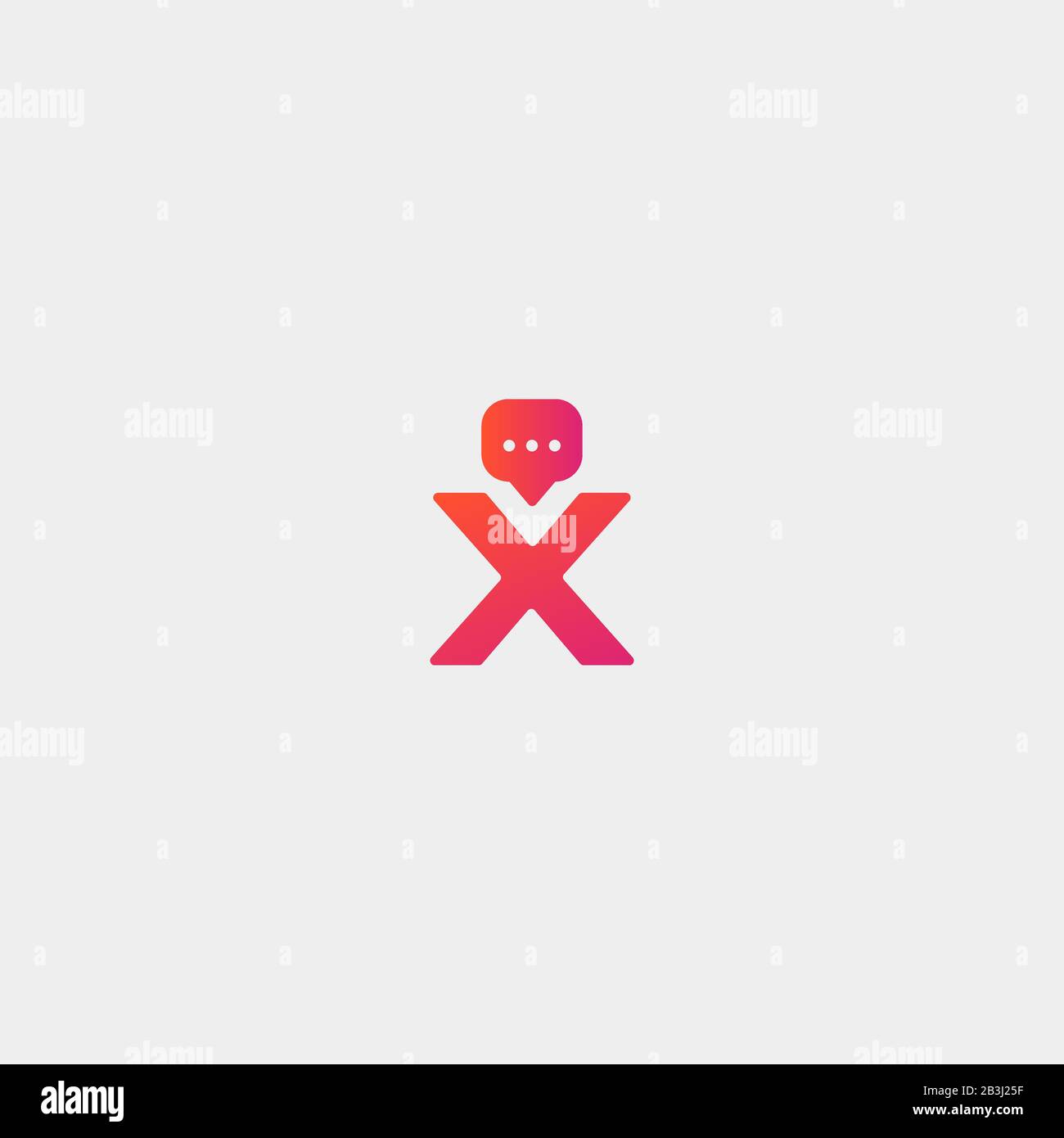Letter X Chat Logo Design Template Vector Stock Vector Image & Art - Alamy