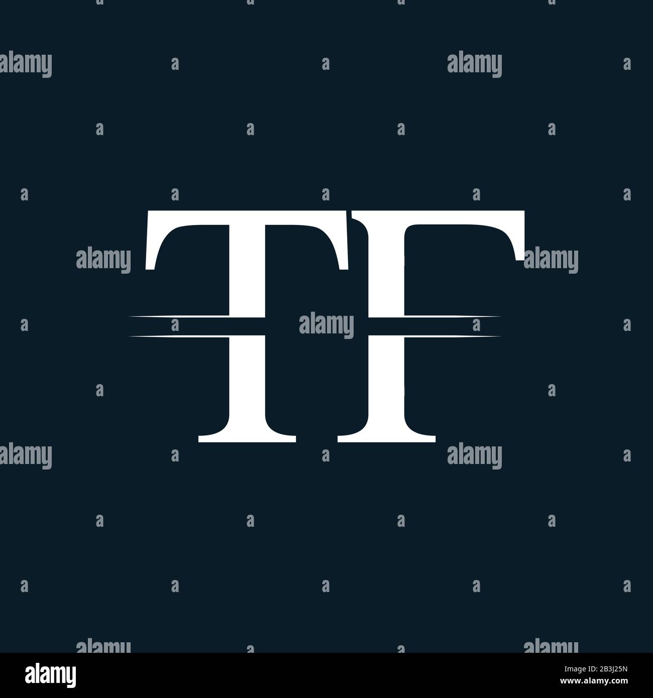 Initial Letter TF Logo Design Vector Template. Linked Typography TF ...