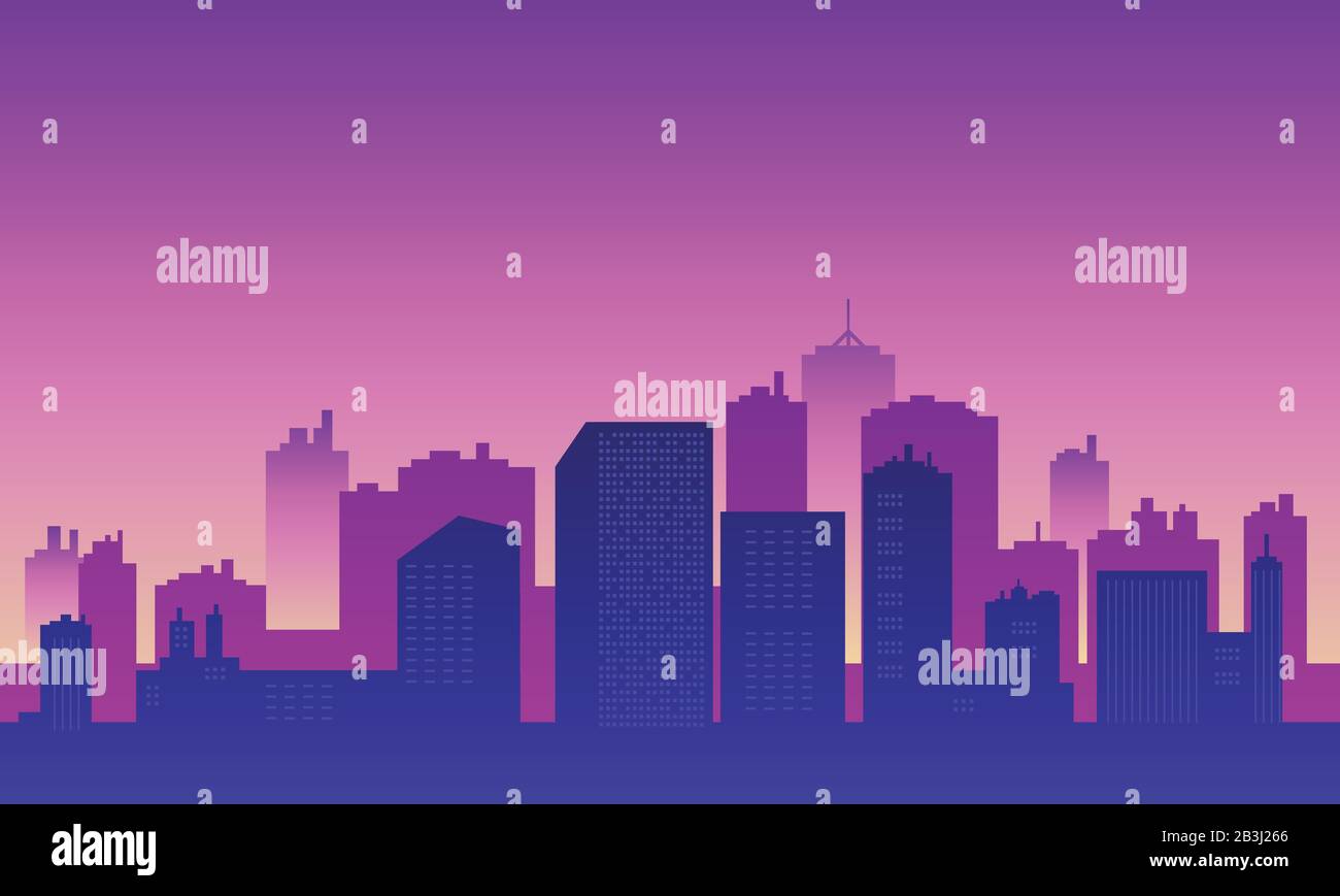 Panorama of the city with buildings skycraper Stock Vector Image & Art ...