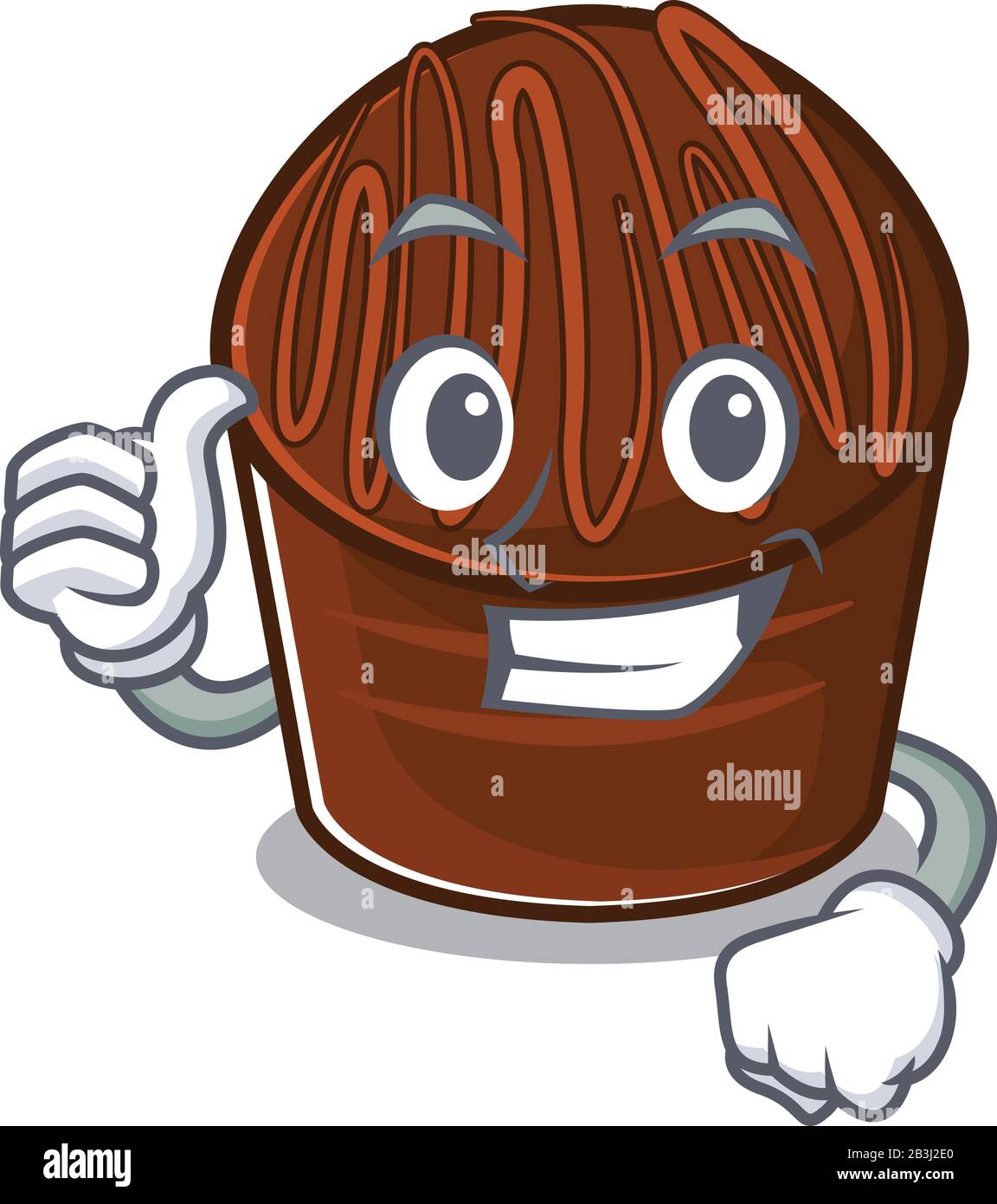 Funny chocolate candy making Thumbs up gesture Stock Vector Image & Art ...