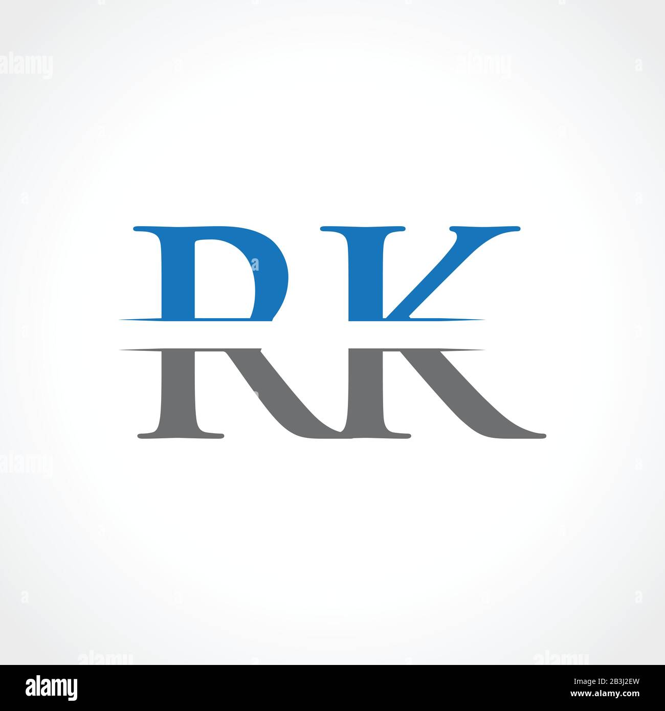 Abstract Letter RK Logo Design Vector Template. Creative Blue and Grey ... Abstract Letter RK Logo Design Vector Template. Creative Blue and Grey ...