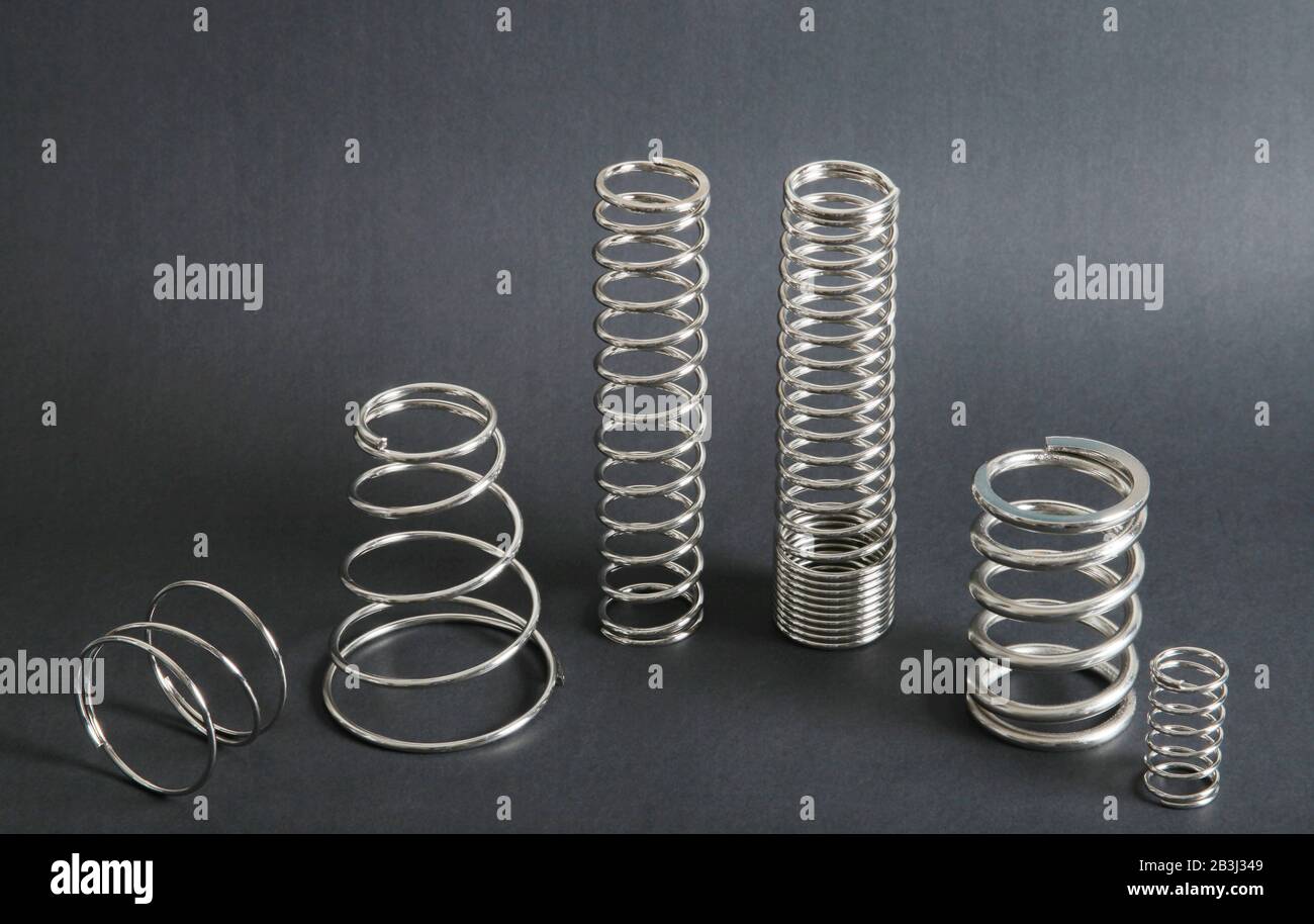new metal springs texture background Stock Photo - Alamy