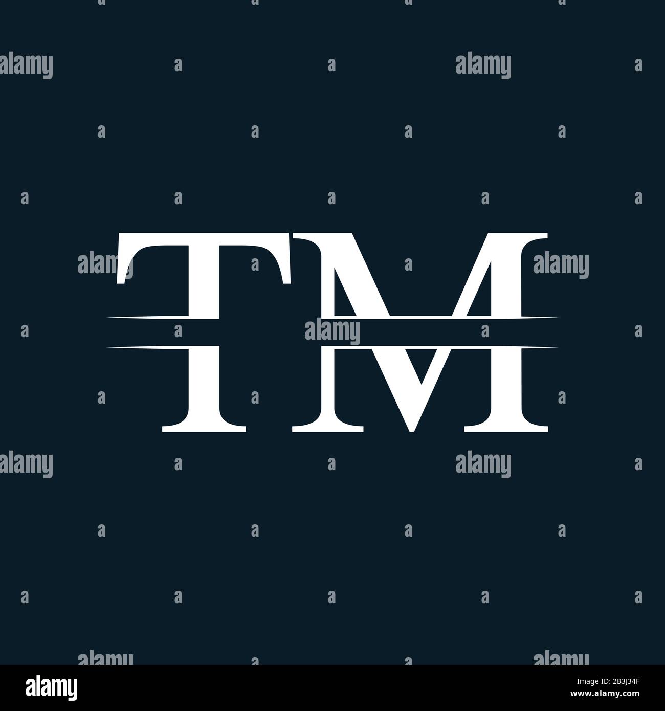 Initial Letter TM Logo Design Vector Template. Linked Typography TM ...