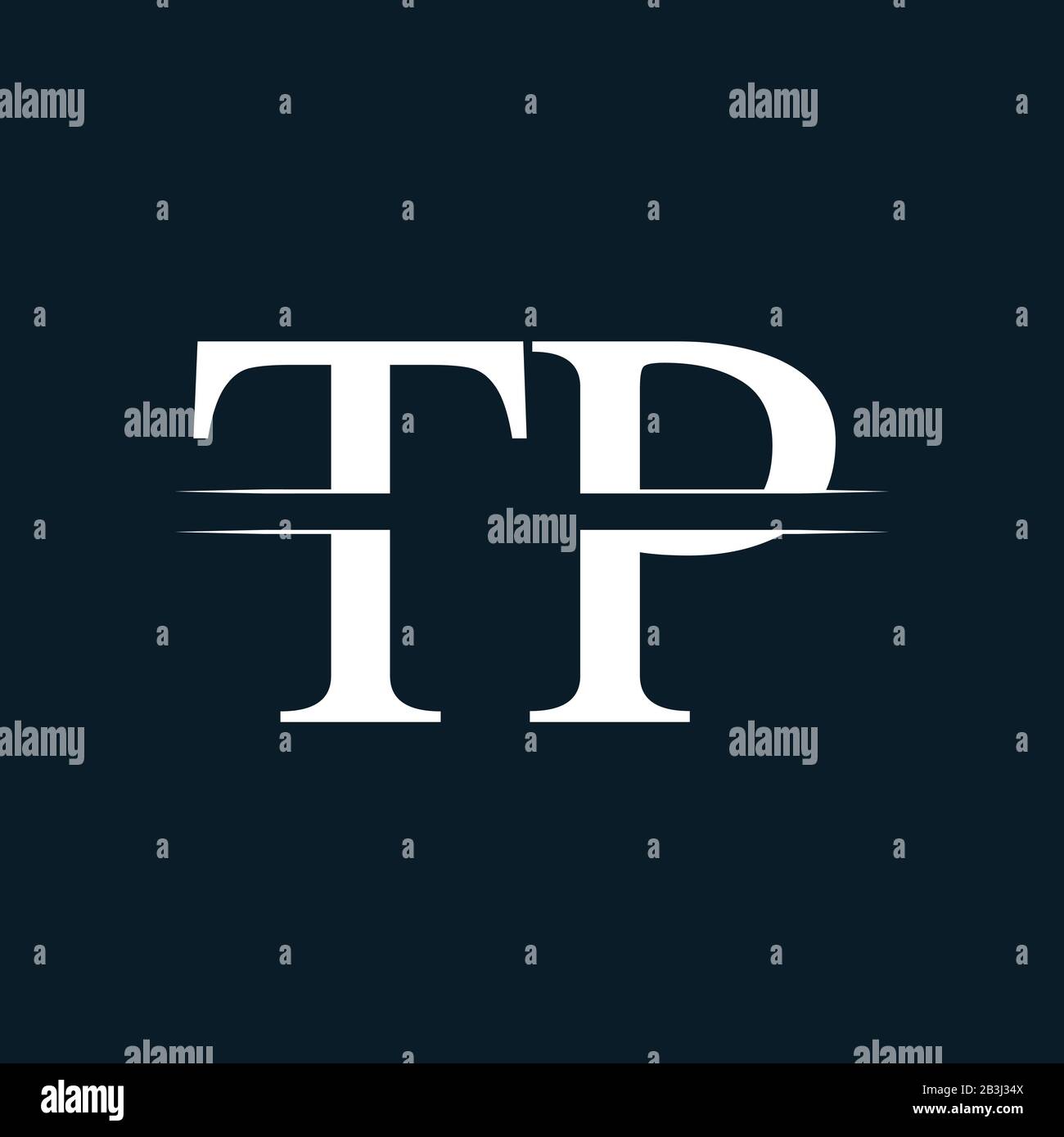 Initial Letter TP Logo Design Vector Template. Linked Typography TP ...