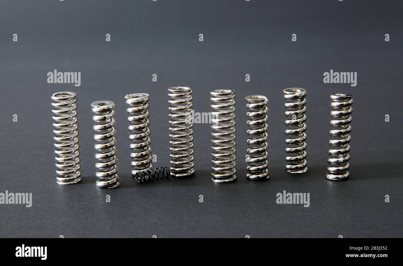 new metal springs texture background Stock Photo - Alamy