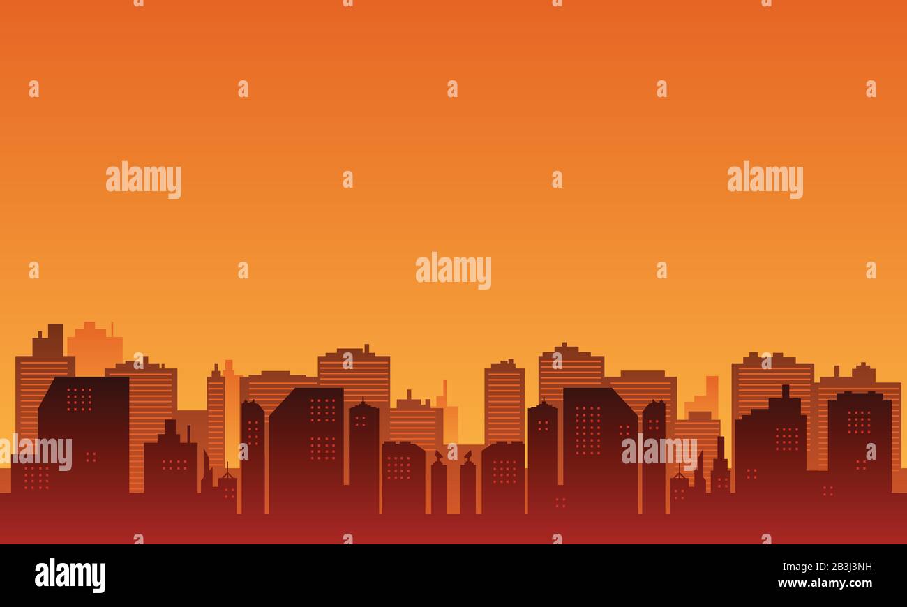 Panorama of the city with buildings skycraper Stock Vector Image & Art ...