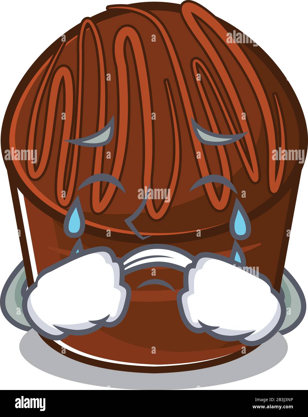 Chocolate candy cartoon character concept with a sad face Stock Vector ...