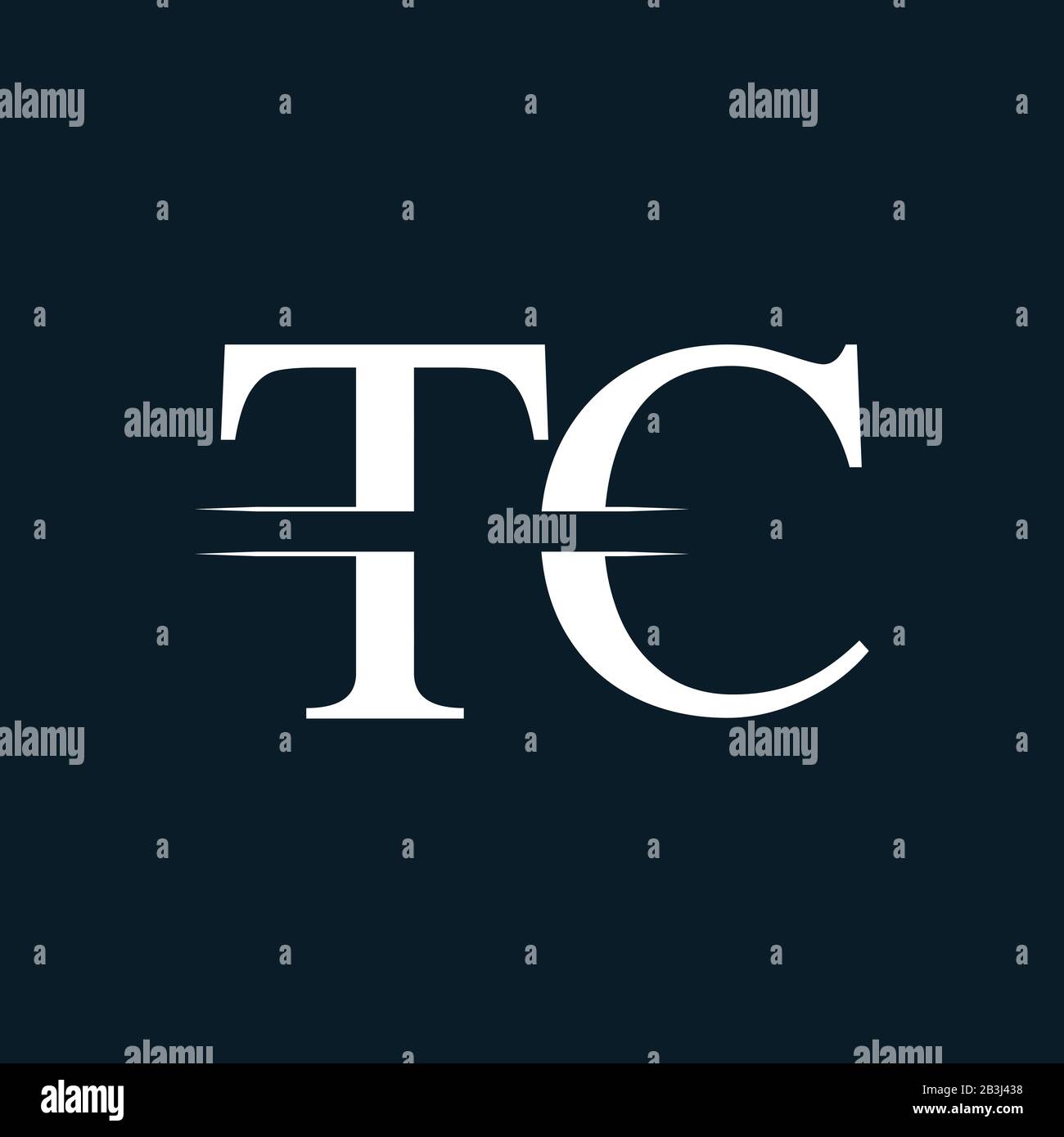 Initial Letter TC Logo Design Vector Template. Linked Typography TC ...