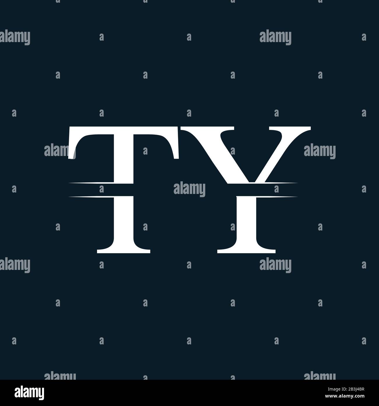 Initial Letter TY Logo Design Vector Template. Linked Typography TY ...