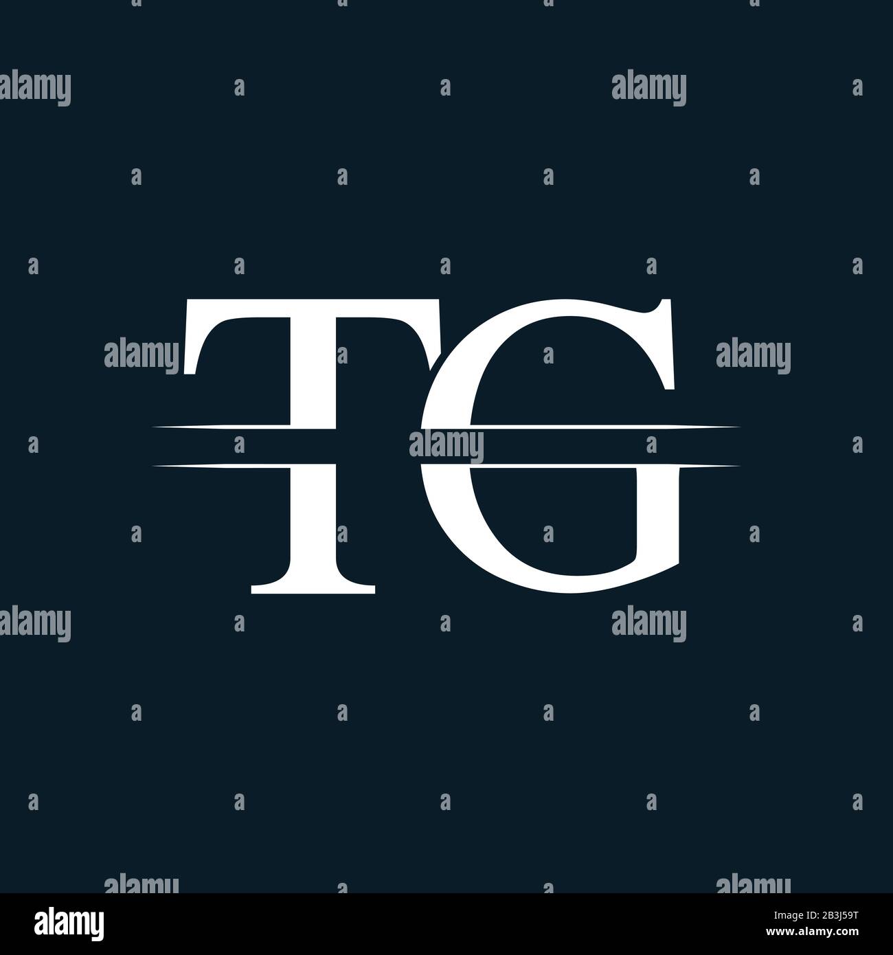 Initial Letter TG Logo Design Vector Template. Linked Typography TG ...