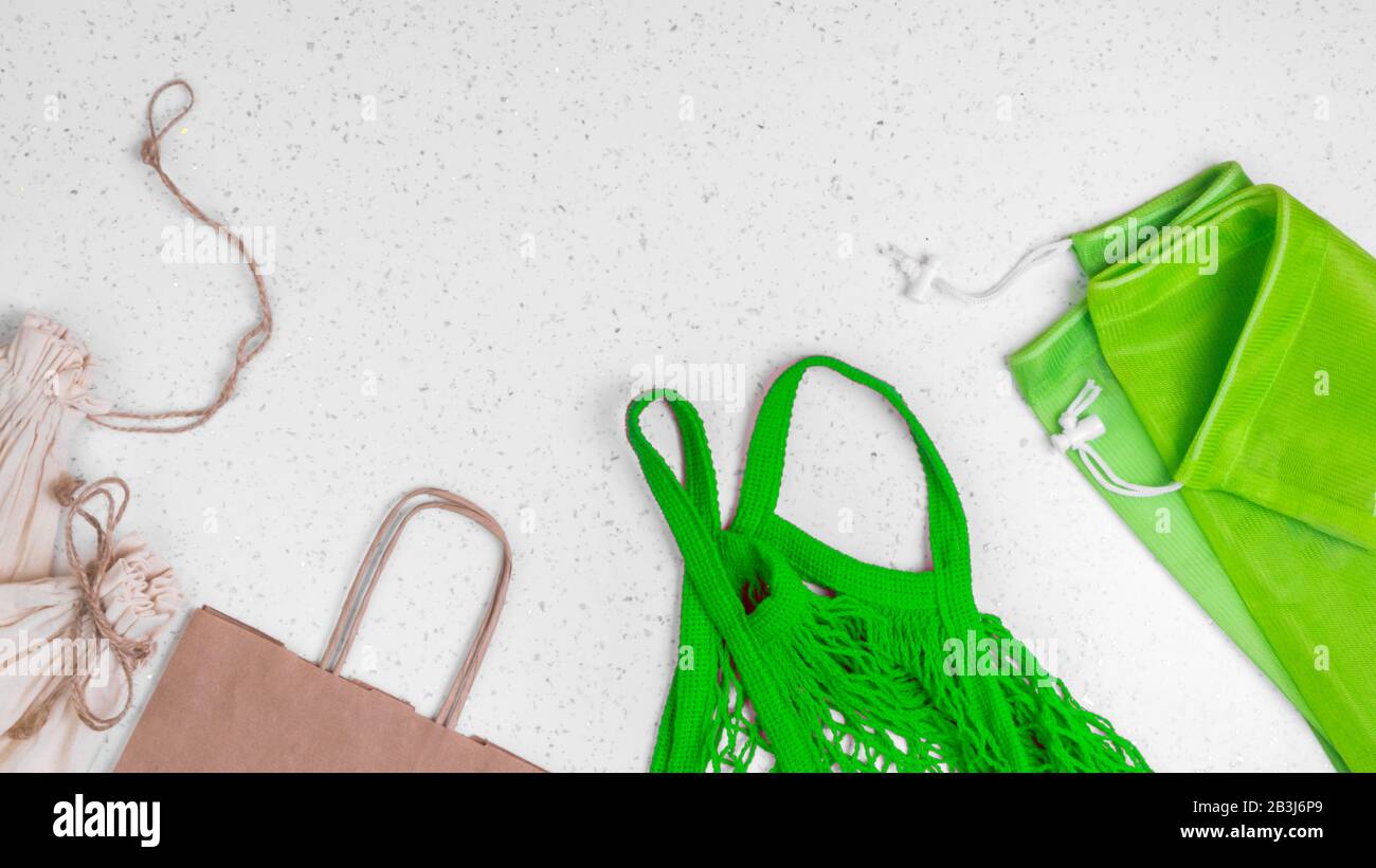 Various type of eco-friendly bags for dhopping produce. Reusable ...