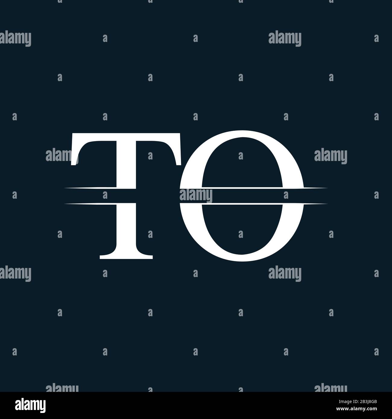 Initial Letter TO Logo Design Vector Template. Linked Typography TO ...