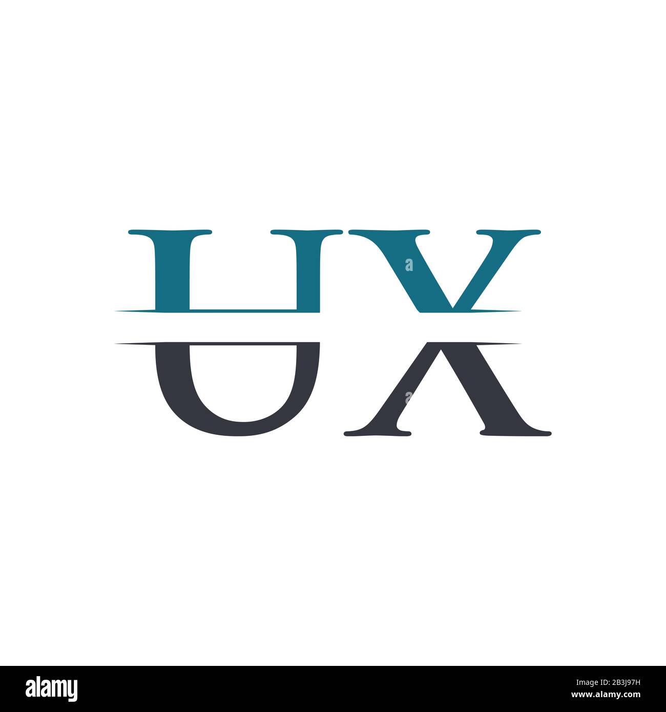 Initial Letter UX Logo Design Vector Template. UX Letter Logo Design ...