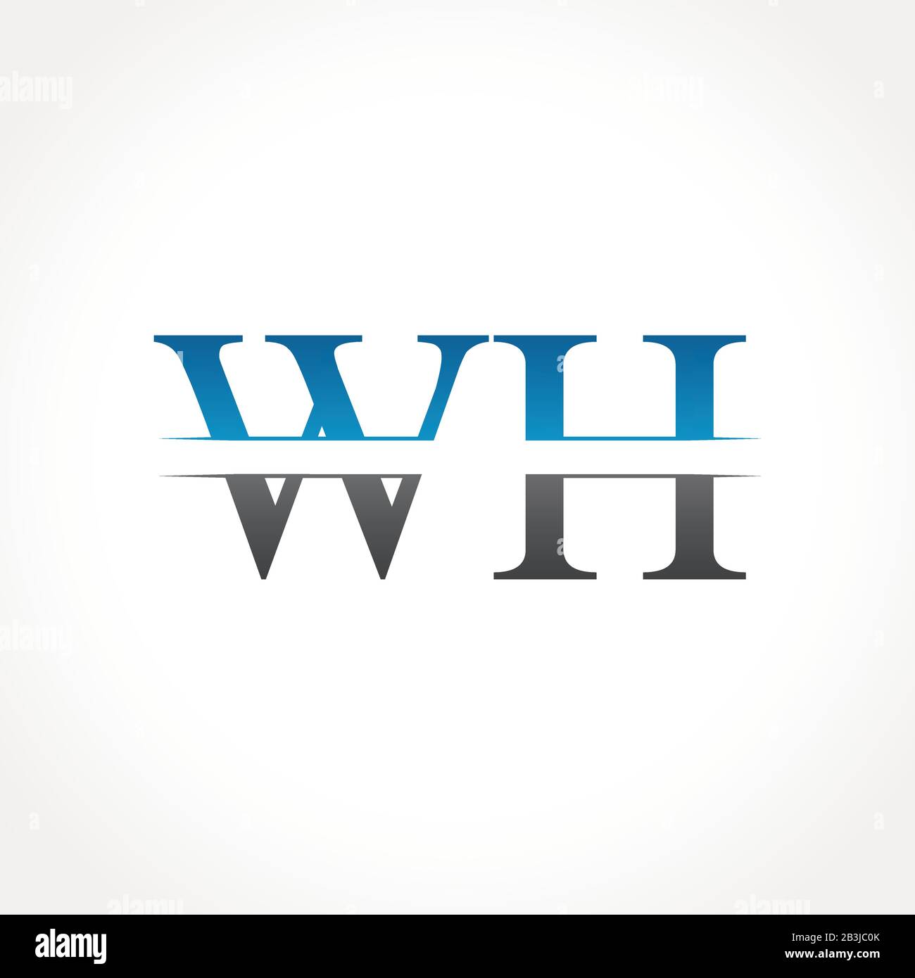 Initial WH Letter Linked Logo. Creative Letter WH Logo Design Vector Template Stock Vector Image ...