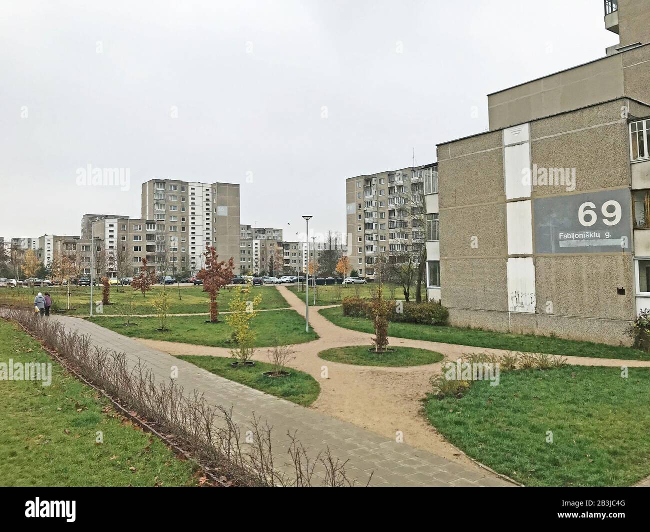Vilnius, Lithuania. 08th Nov, 2019. View of the Fabijoniskes district ...
