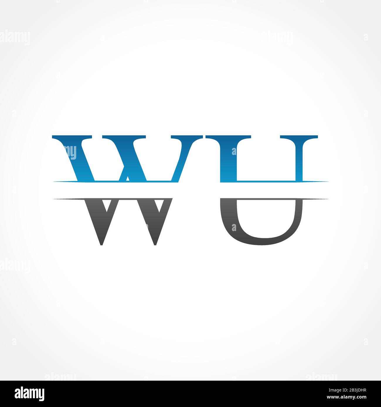 Initial WU Letter Linked Logo. Creative Letter WU Logo Design Vector ...