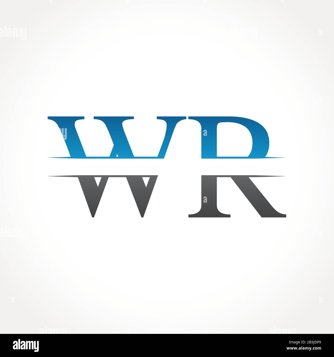 Initial WR Letter Linked Logo. Creative Letter WR Logo Design Vector ...