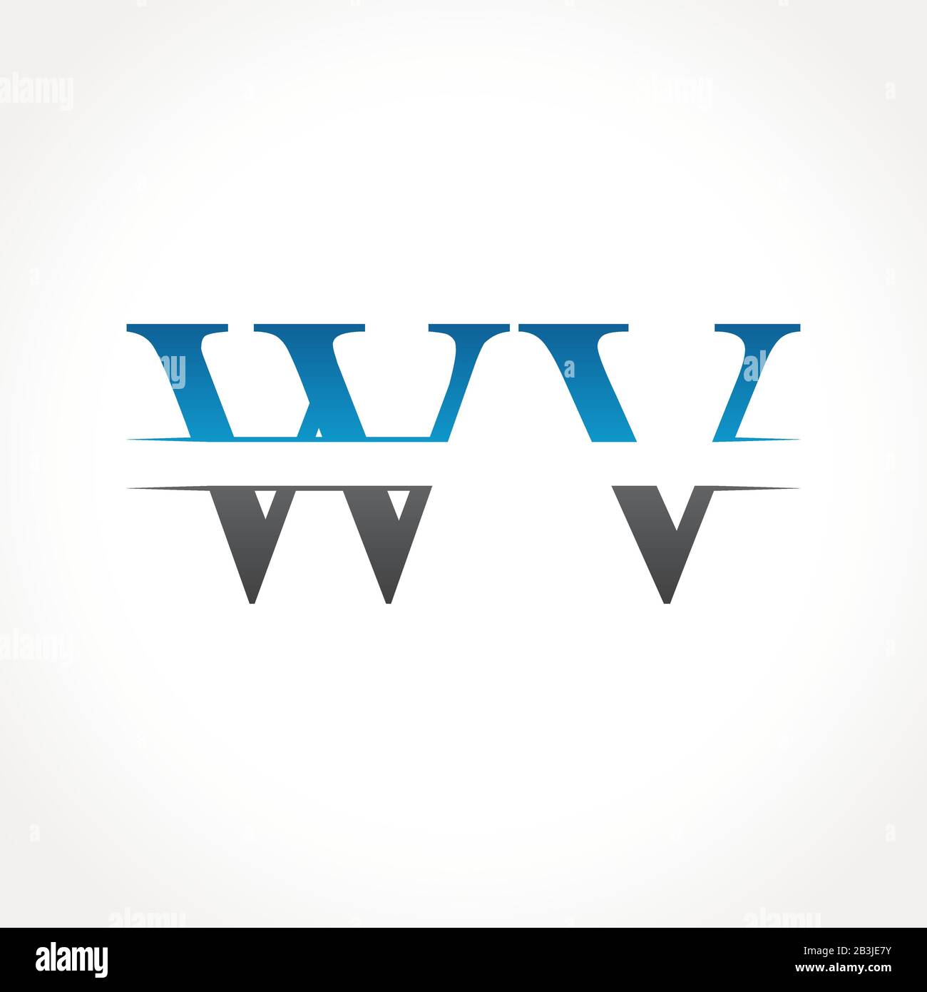 Initial WV Letter Linked Logo. Creative Letter WV Logo Design Vector ...