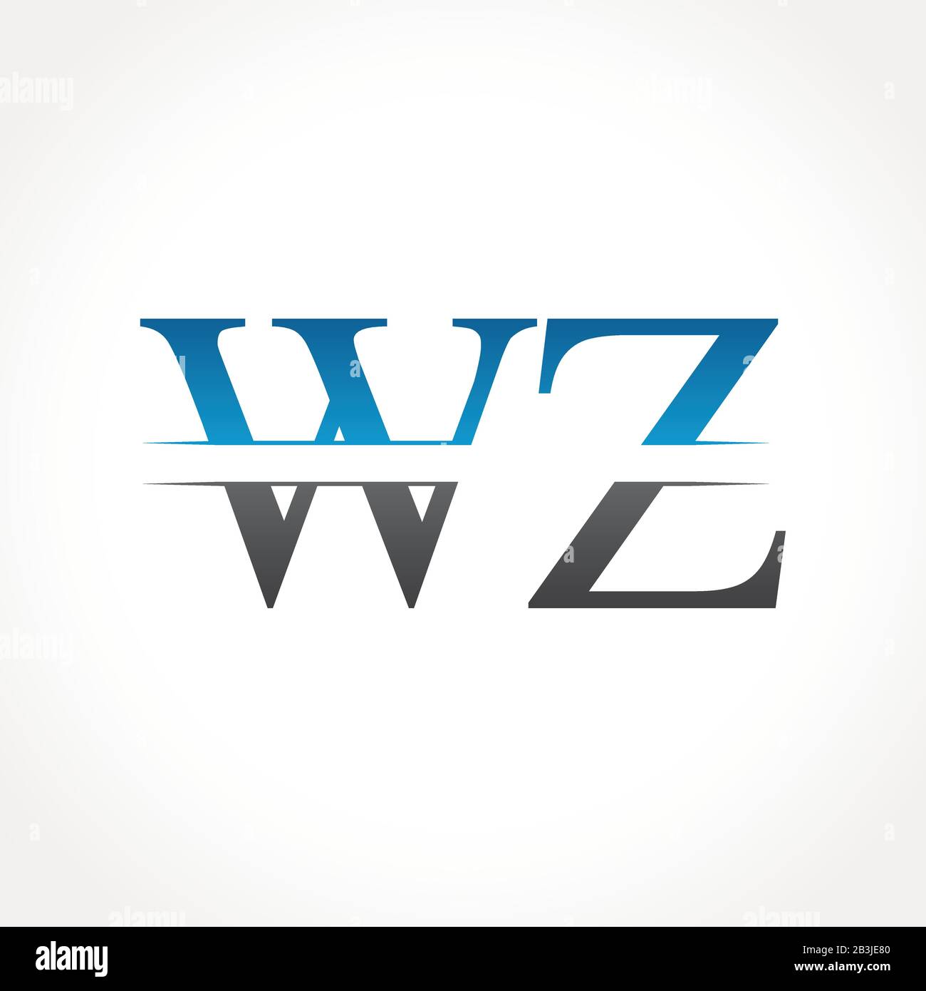 Initial WZ Letter Linked Logo. Creative Letter WZ Logo Design Vector ...