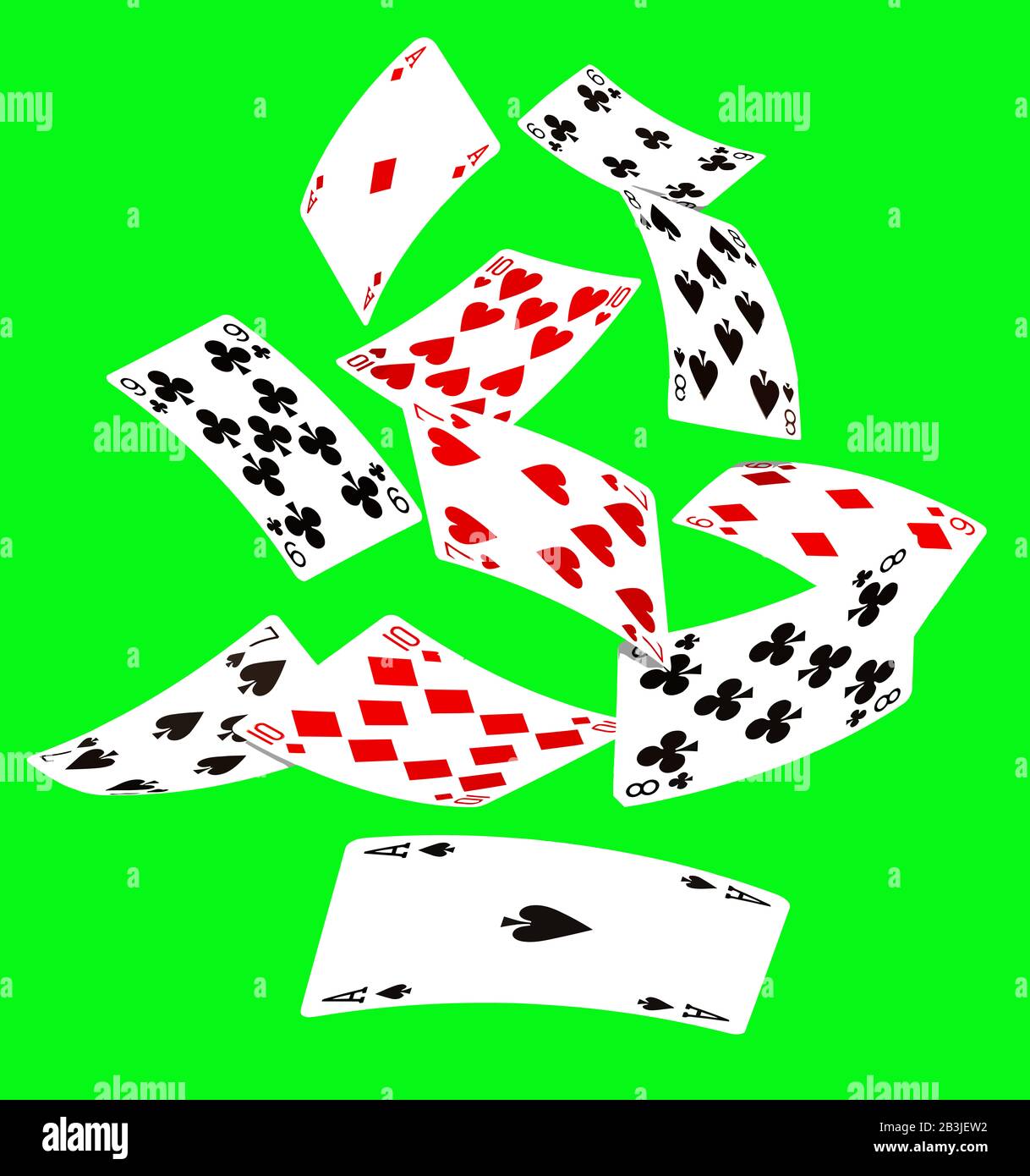 Playing Cards Falling High Resolution Stock Photography and Images - Alamy