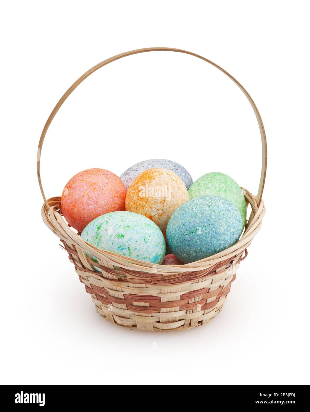 Easter basket isolated on white background with clipping path Stock ...