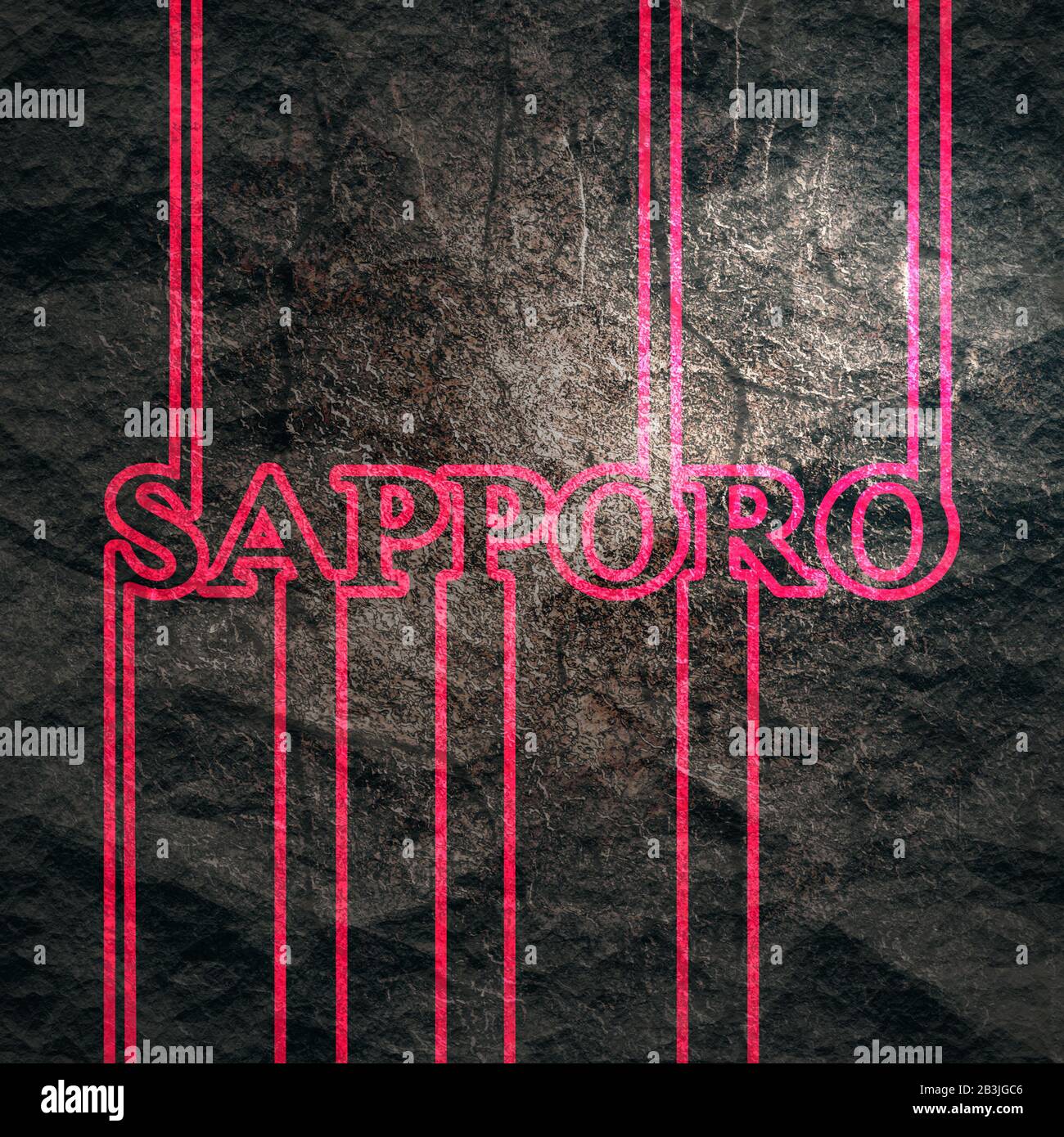 Sapporo city name Stock Photo - Alamy