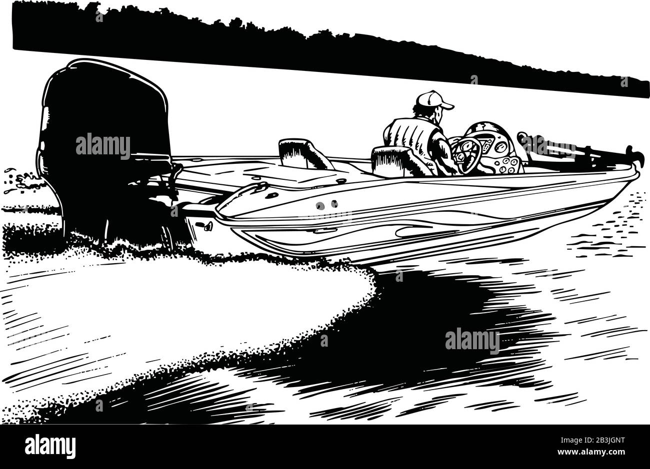 Speedboat Vector Illustration Stock Vector Image & Art - Alamy