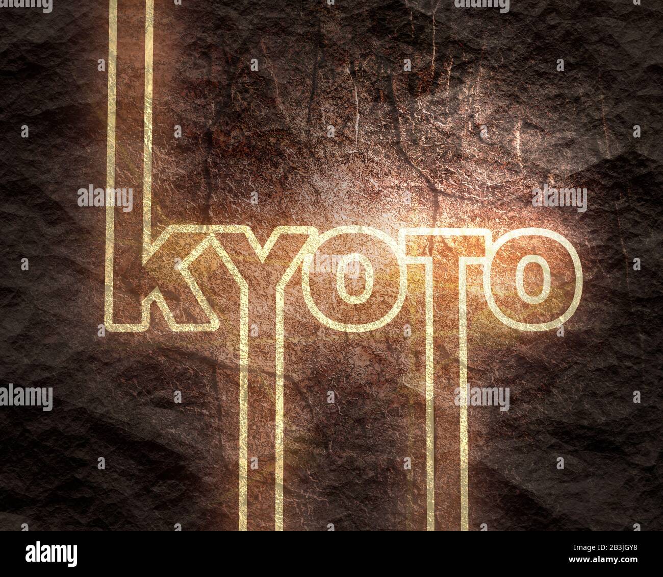 Kyoto city name Stock Photo - Alamy